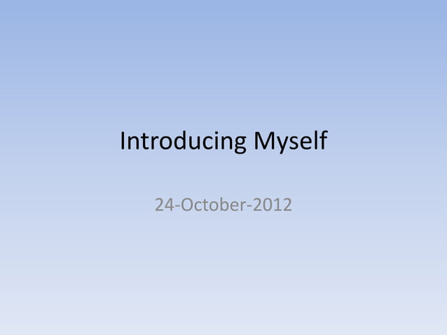 Assignment 1 introducing myself | PPTX