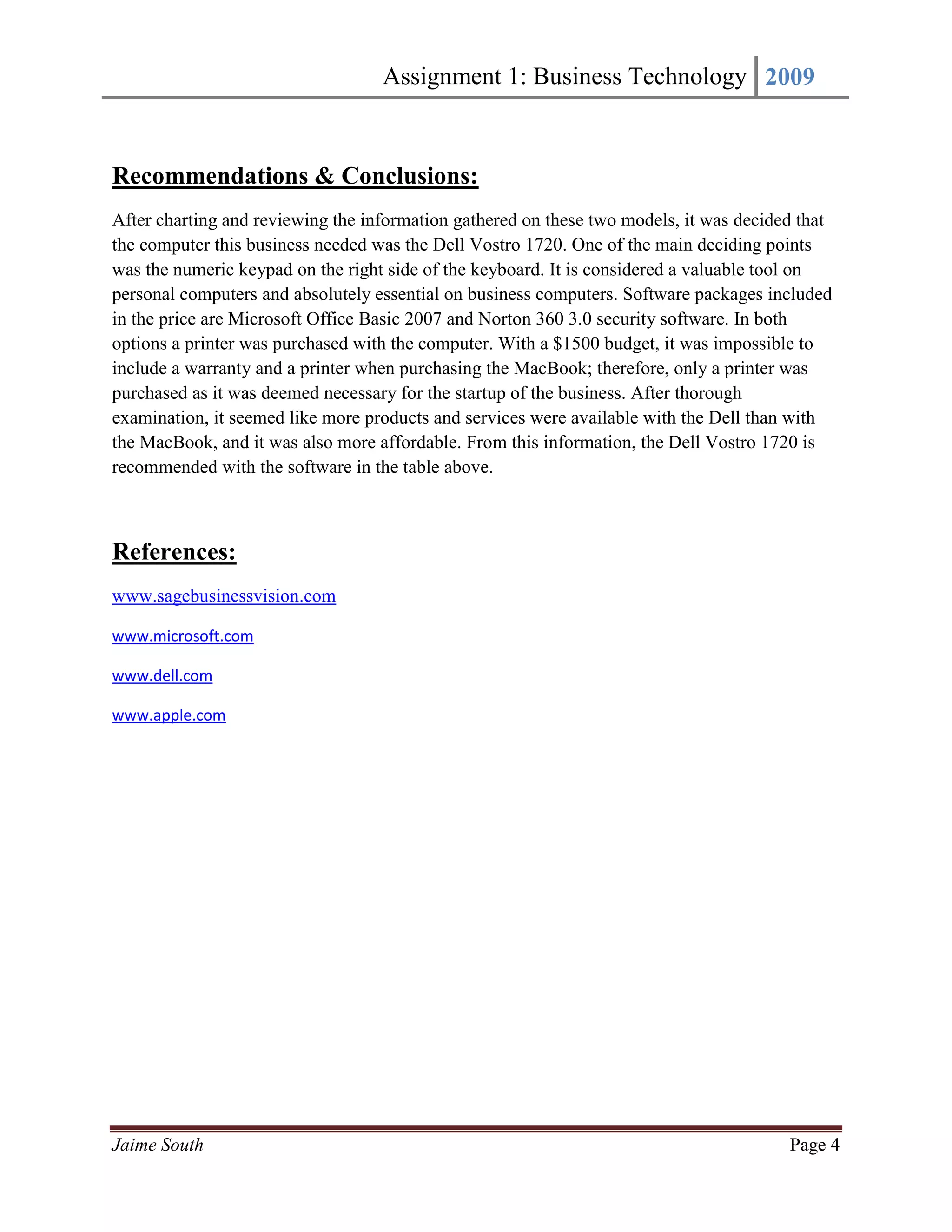 Assignment 1 Paper | DOCX