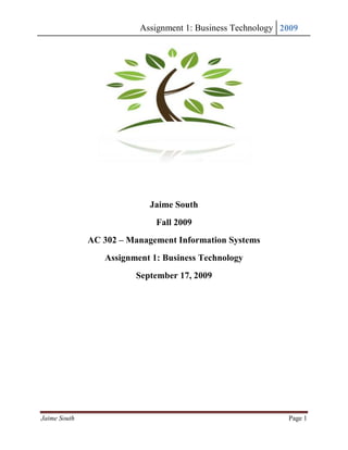 Assignment 1 Paper | DOCX