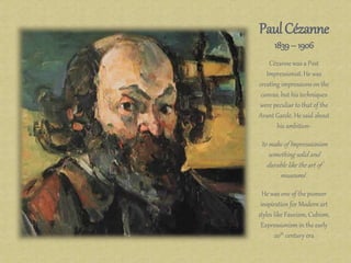 Paul Cezanne: Analysis of Works | PPT
