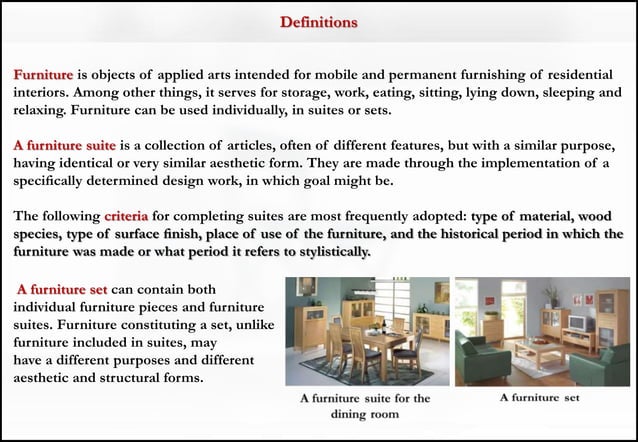 research about furniture design | PPT