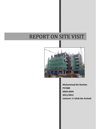 Assignment 1 Site Visit Report | PDF
