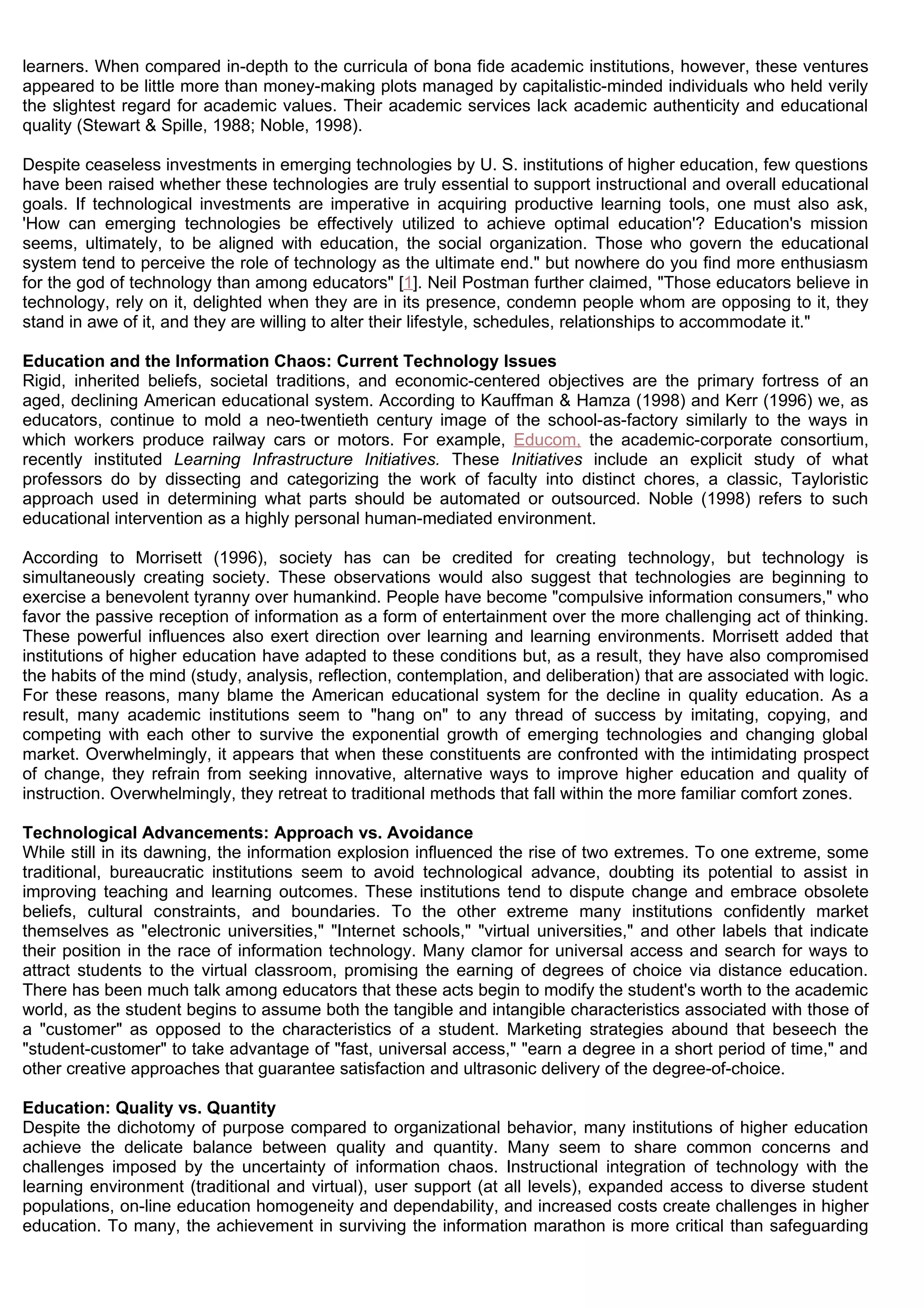 Assignment 1 Technology And Education | DOC