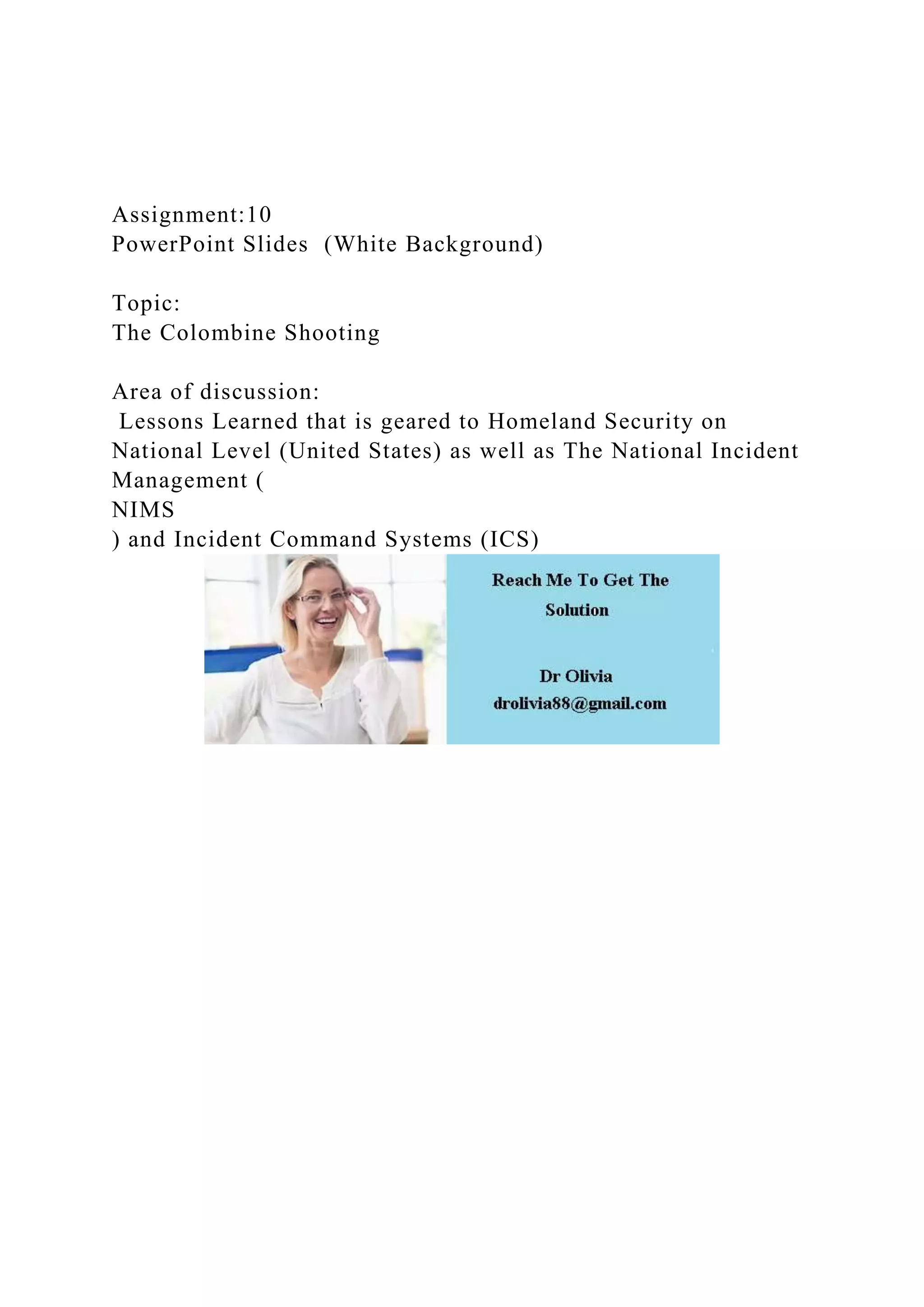 Assignment10 PowerPoint Slides (White Background)Topic .docx