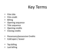 Assignment 11 film billing & title analysis | PPTX