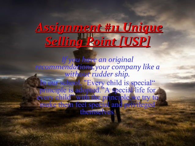 Assignment #11 unique selling point [usp] | PPT