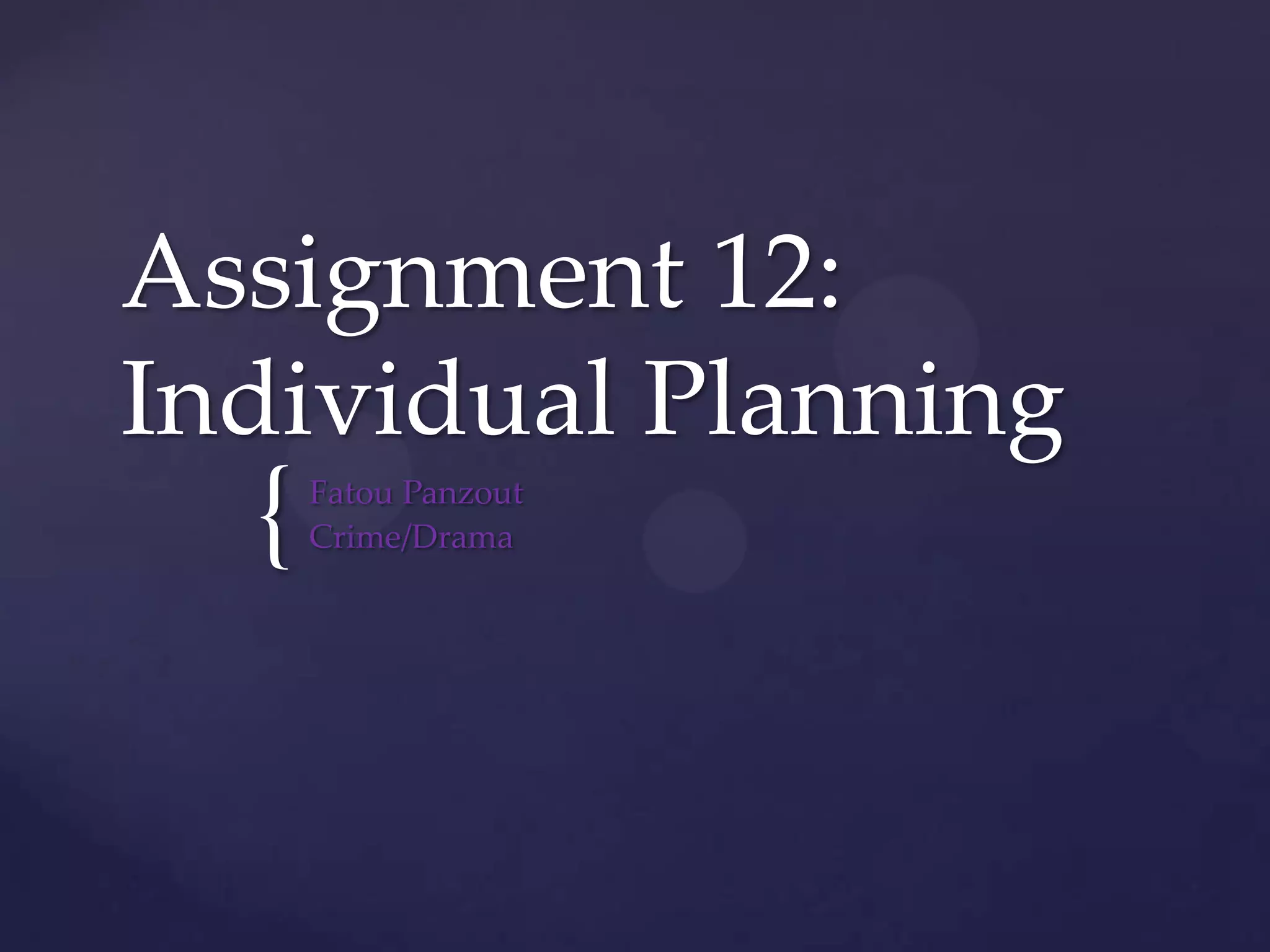 Assignment 12 | PPT