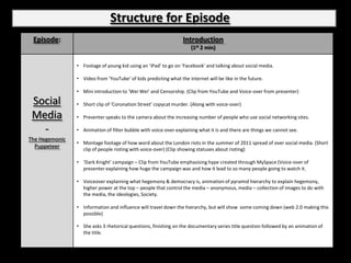 Assignment #12 (iiiii) (p1)planning for documentary | PPTX | Social ...