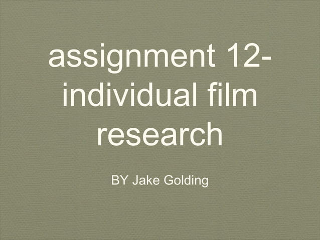Assignment 12 jg | PPT
