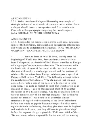 ASSIGNMENT #13.2.1. Write two short dialogues illustrating an ex.docx