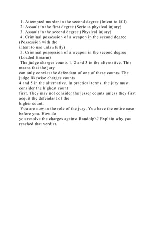 ASSIGNMENT #14 The case now proceeds to trial. On th.docx