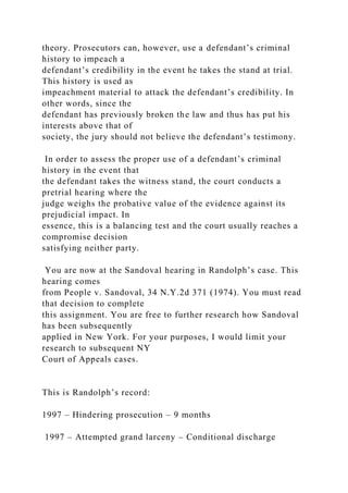 ASSIGNMENT #14 The case now proceeds to trial. On th.docx