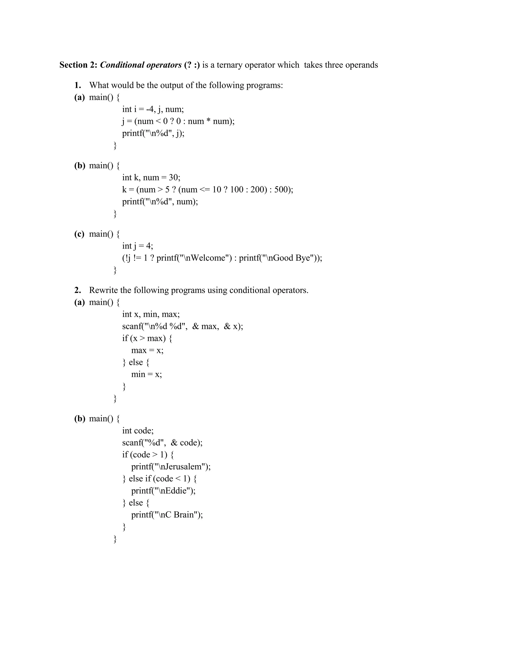 C - Programming Assignment 1 and 2 | PDF | Programming Languages ...