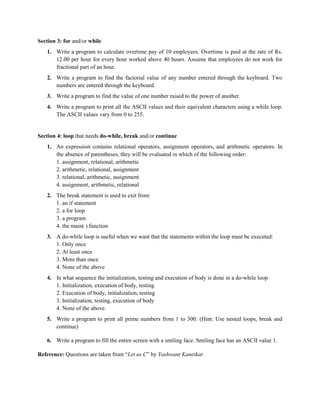 C - Programming Assignment 1 and 2 | PDF | Programming Languages ...