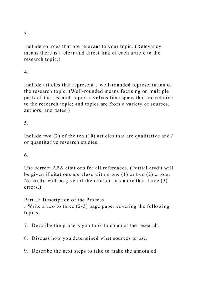 Assignment 1 Annotated BibliographyDue Week 4 and worth 130 p.docx