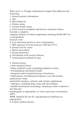 Assignment 1 Application – Comprehensive Patient AssessmentWhen c.docx