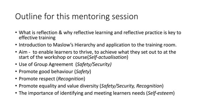 Reflective learning | PPTX