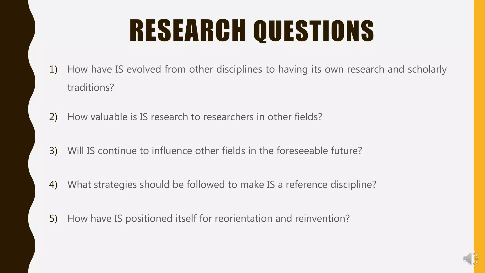 Information Systems as a Reference Discipline | PPTX