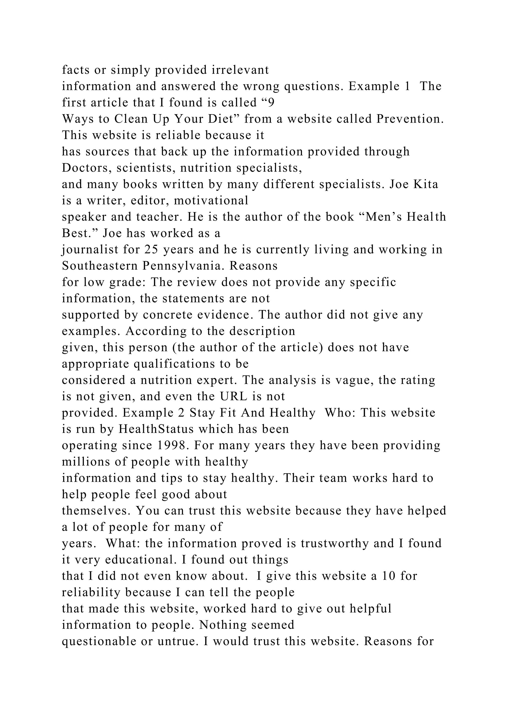 Assignment 1 ExamplesHere are a few examples of submissions for .docx