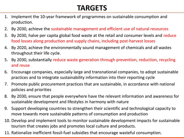 Sustainable development goal 12 | PPTX | Environmental Services ...