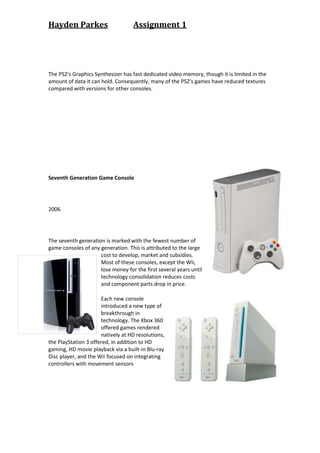 Assignment 1 game history timeline 2.0 | DOCX