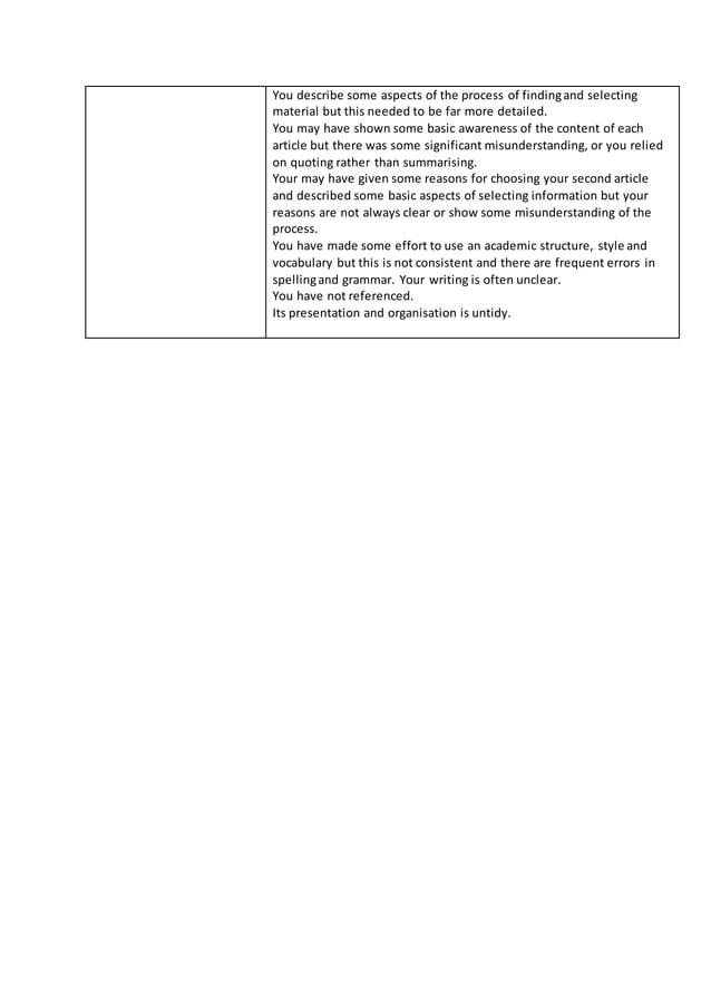 Assignment 1 grading criteria | PDF