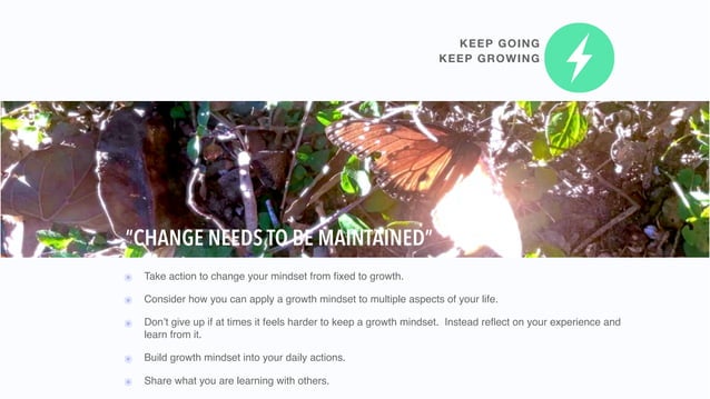 Impact of Growth Mindset slide deck with action plan | PPT