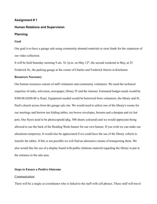 Assignment #1 human relations and supervision | ODT