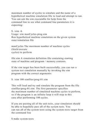 Assignment 1 Hypothetical Machine SimulatorCSci 430 Int.docx