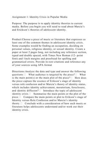 Assignment 1 Identity Crisis in Popular MediaPurpose The purpo.docx