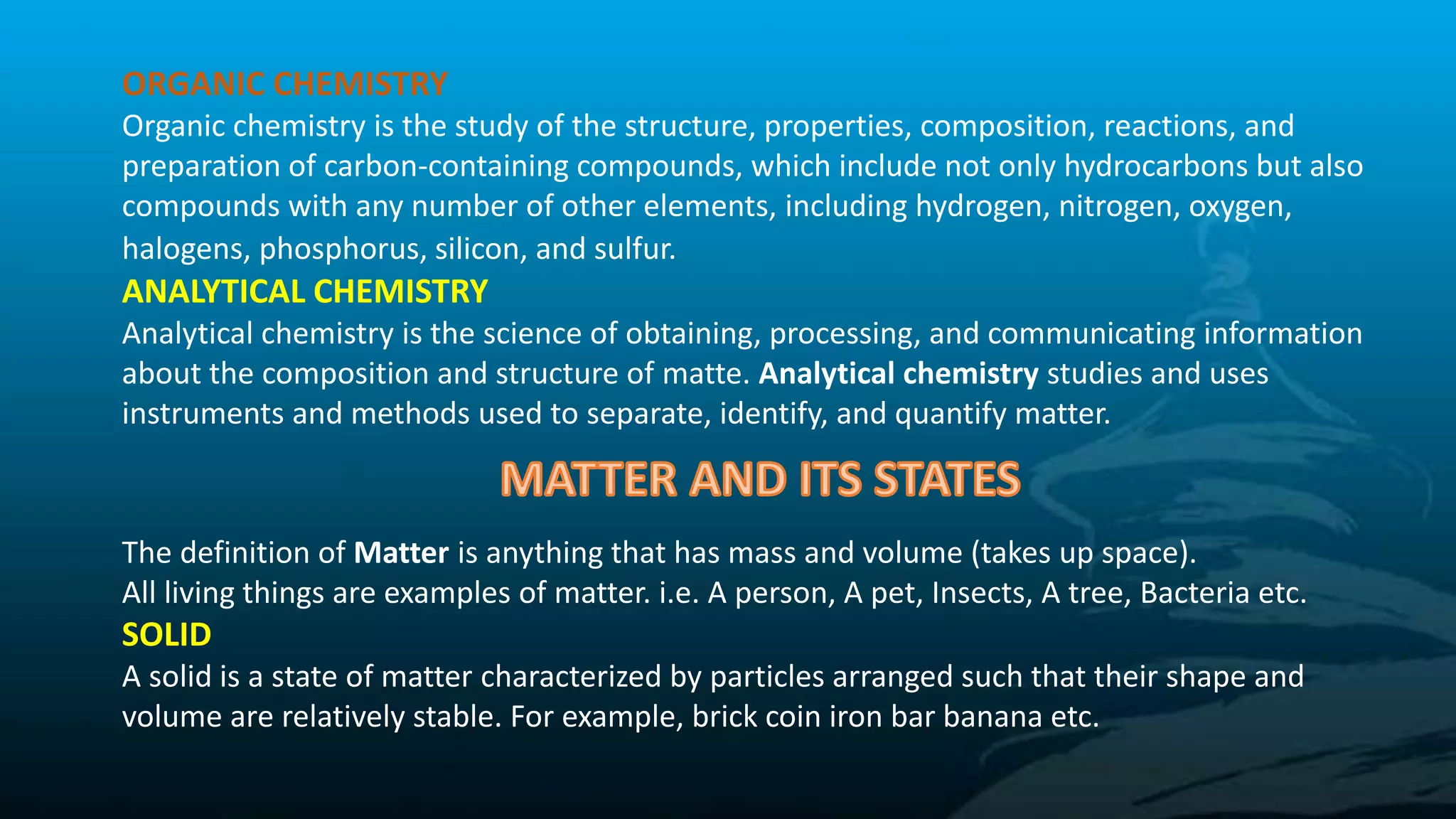 Basic Terminologies IN Chemistry, Applications of Inorganic Chemistry ...