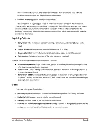 Assignment 1 (Introduction to Psychology).docx