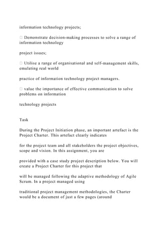 Assignment 1 ITECH 2250 IT Project Management Techniques.docx