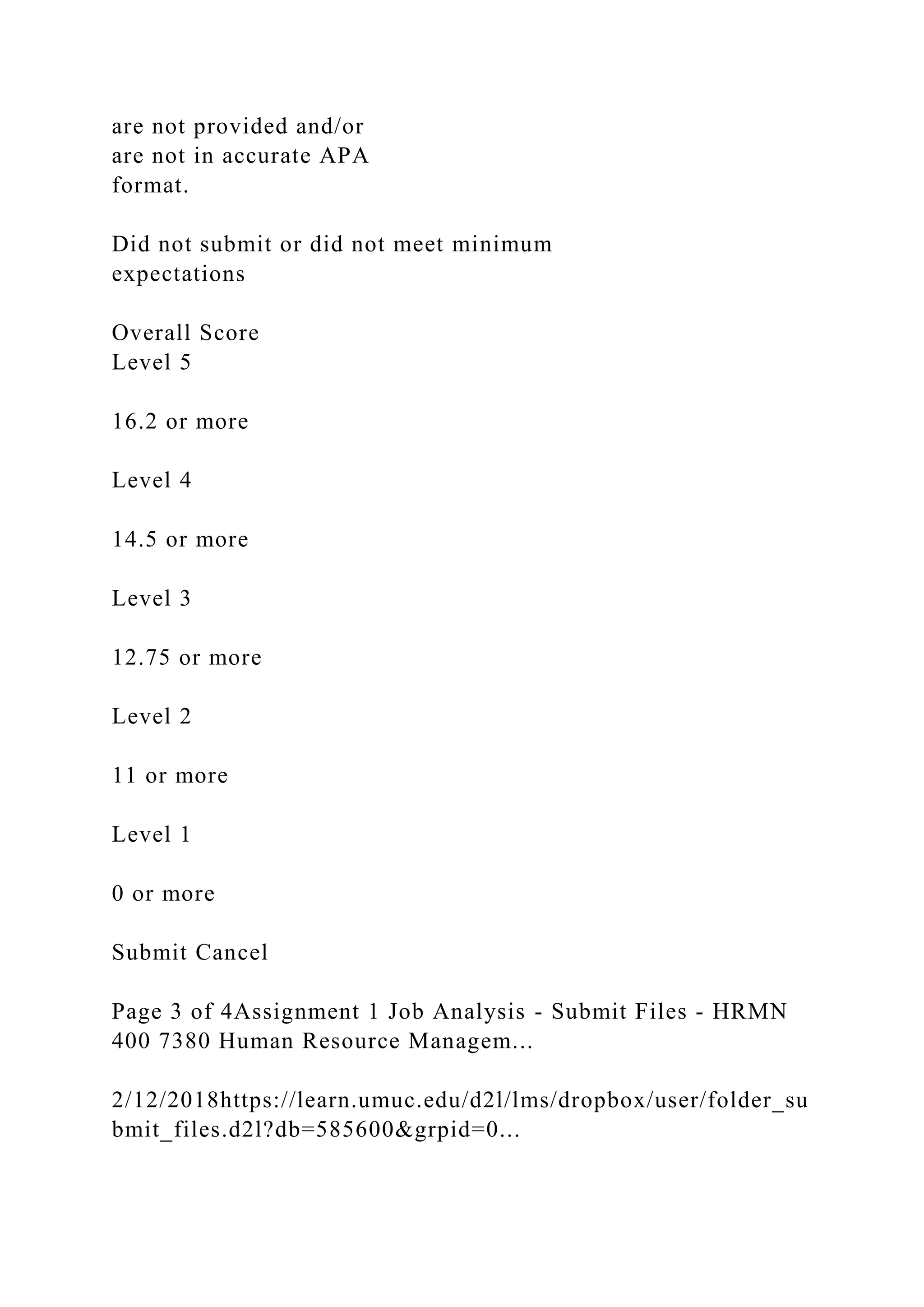 Assignment 1 Job Analysis ­ Submit FilesHide Submission Fo.docx