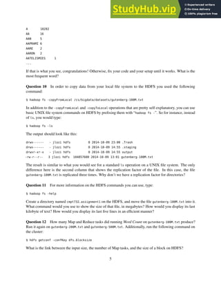 Assignment 1 MapReduce With Hadoop | PDF