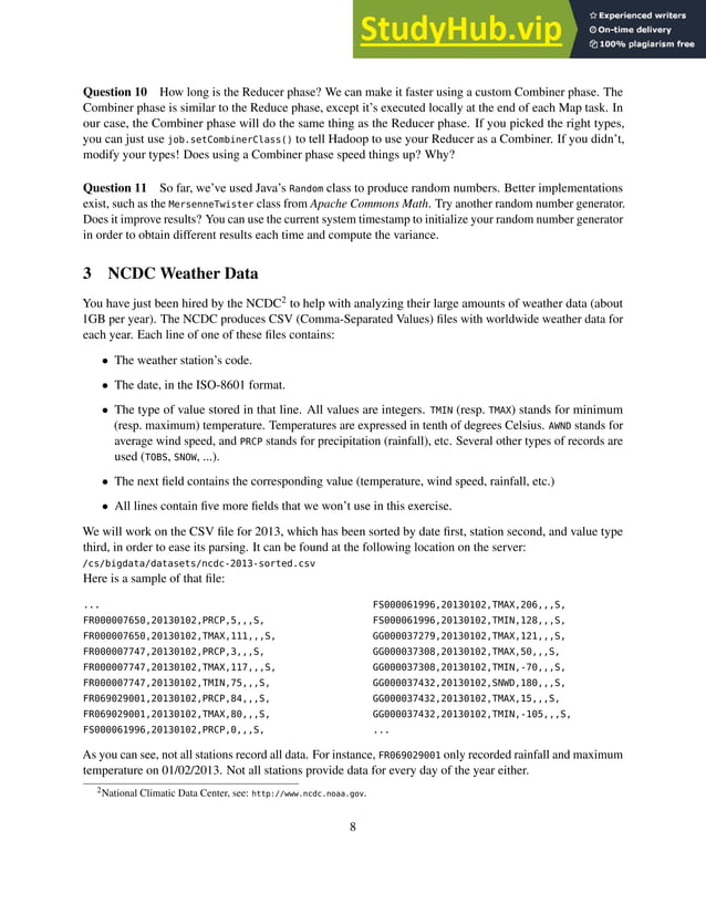 Assignment 1 Mapreduce With Hadoop Pdf 