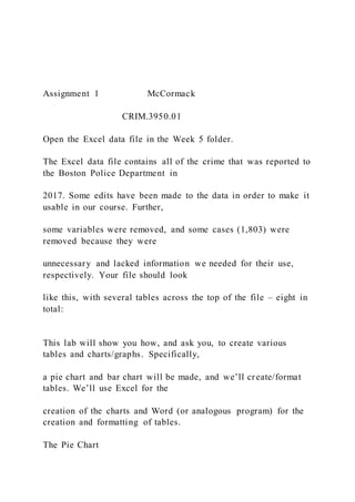 Assignment 1 mc cormack | PDF