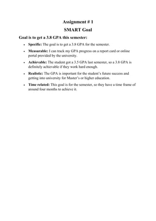smart goal | PDF