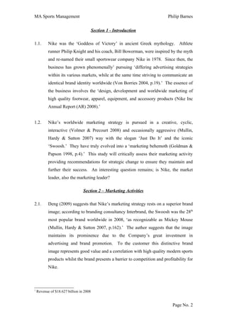 Nike Marketing Analysis | DOC