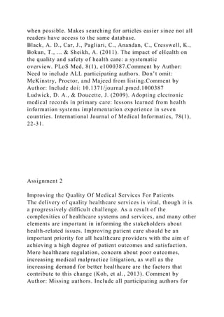 Assignment 1Part 1 Defining the ProblemProblem Identification.docx