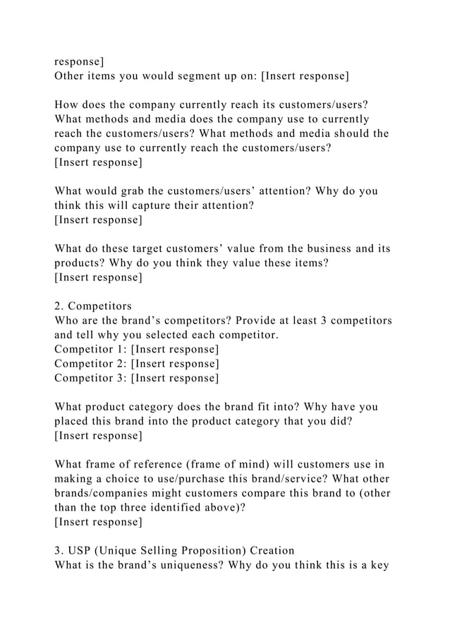 Assignment 1Positioning Statement and MottoUse the pro.docx