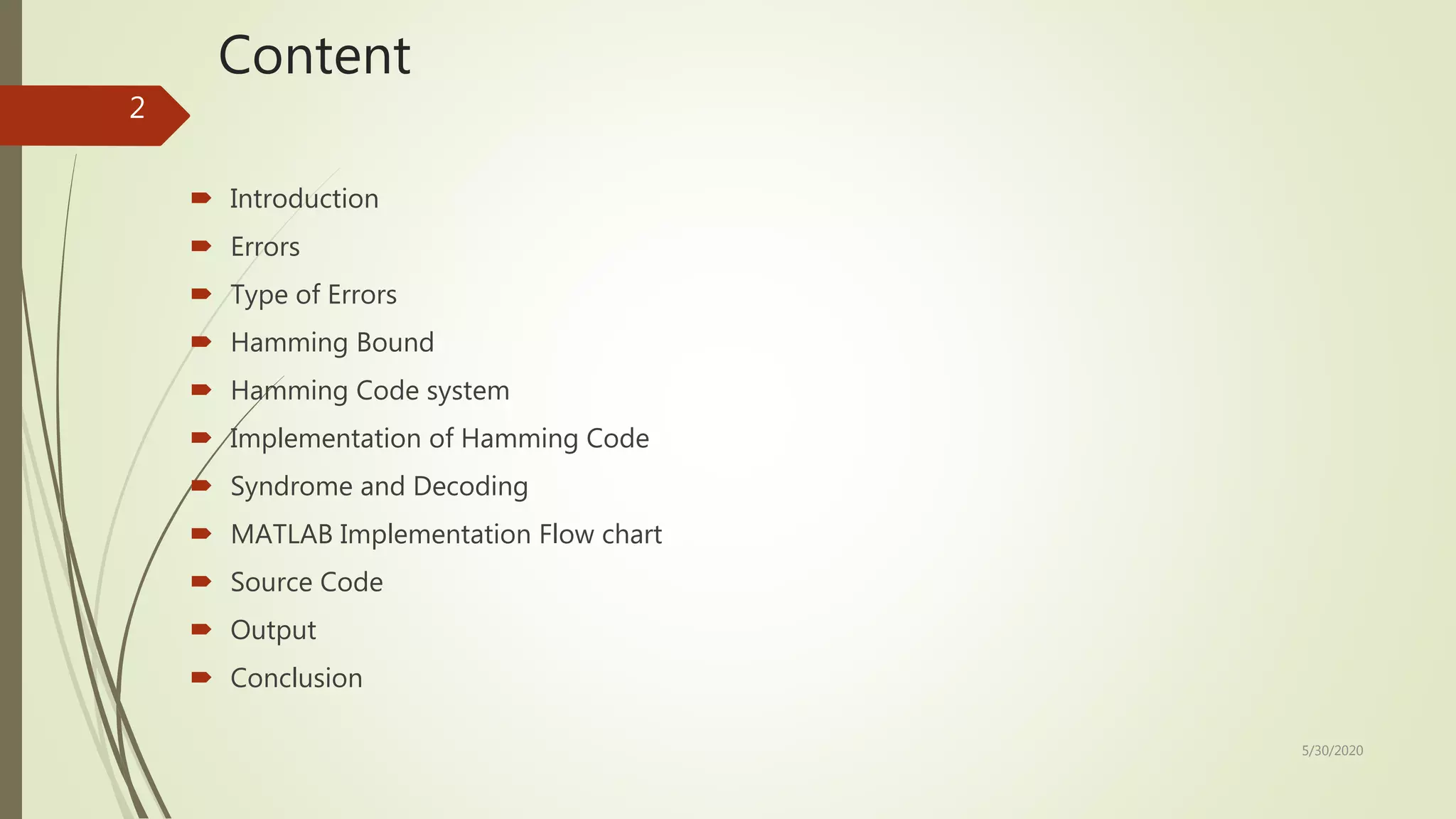 Hamming Code System Pptx Programming Languages Computing