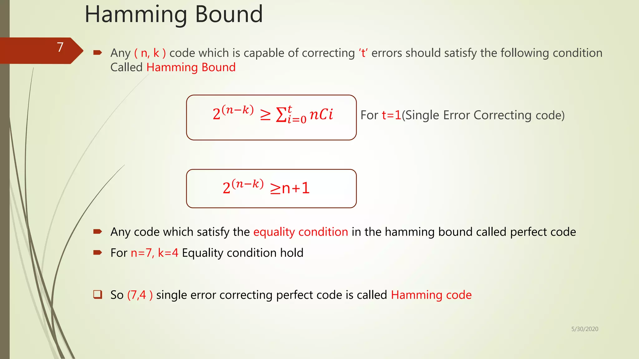 Hamming code system | PPTX