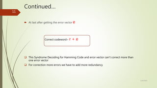 Hamming code system | PPTX
