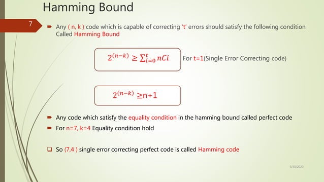 Hamming Code System Pptx Programming Languages Computing 8415
