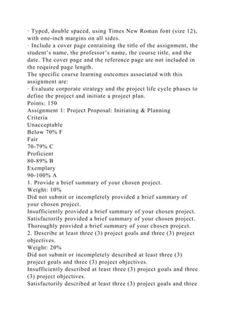 Assignment 1 Project Proposal Initiating & PlanningNote This .docx