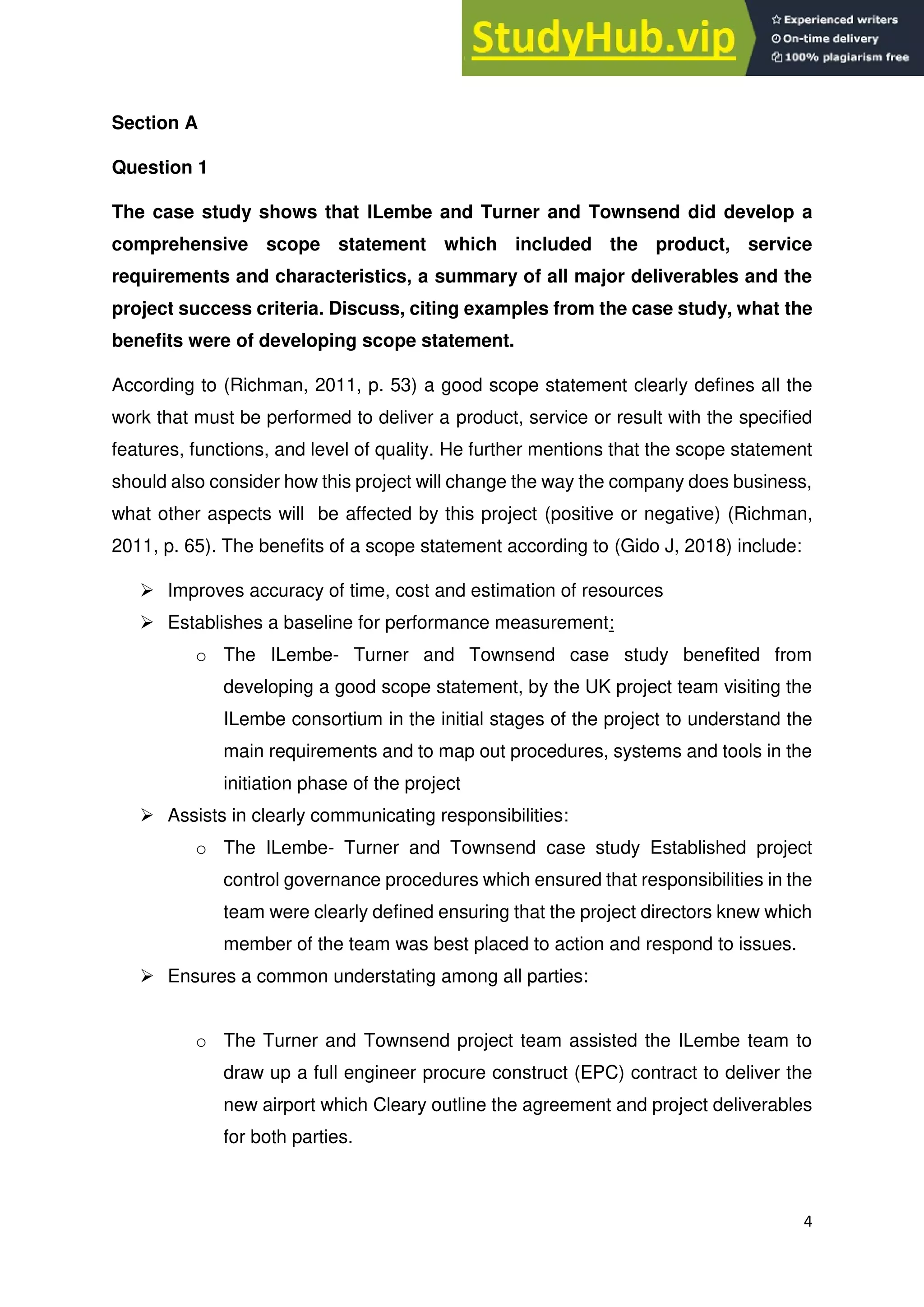 Assignment 1 Project Scope And Scheduling | PDF