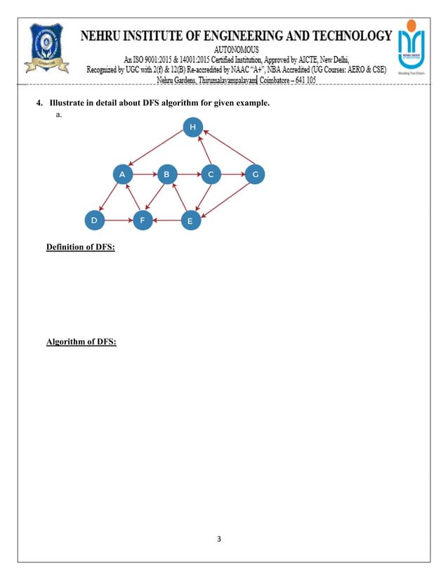 AI3391 ARTIFICIAL INTELLIGENCE Assignment 1 questions.pdf | Technology ...