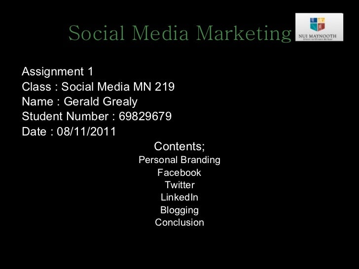 Assignment 1 social media