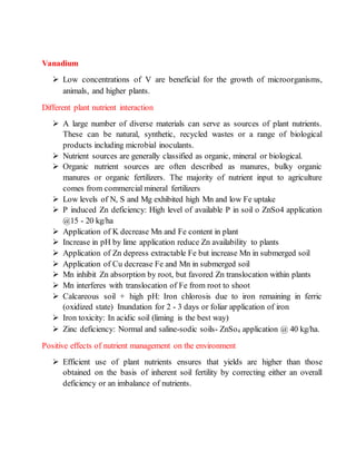 Plant need based nutrient management and fertilizer recommendation | DOCX